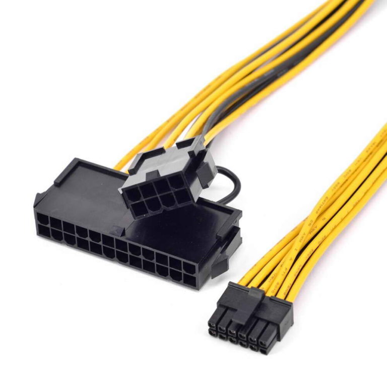 ATX 12 pin - 24 pin + CPU 8 pin átalakító kábel - CryptoPlaza